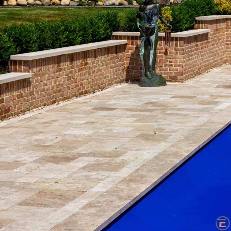 Outdoor Natural Stone Walnut Travertine Copings - NT Pavers
