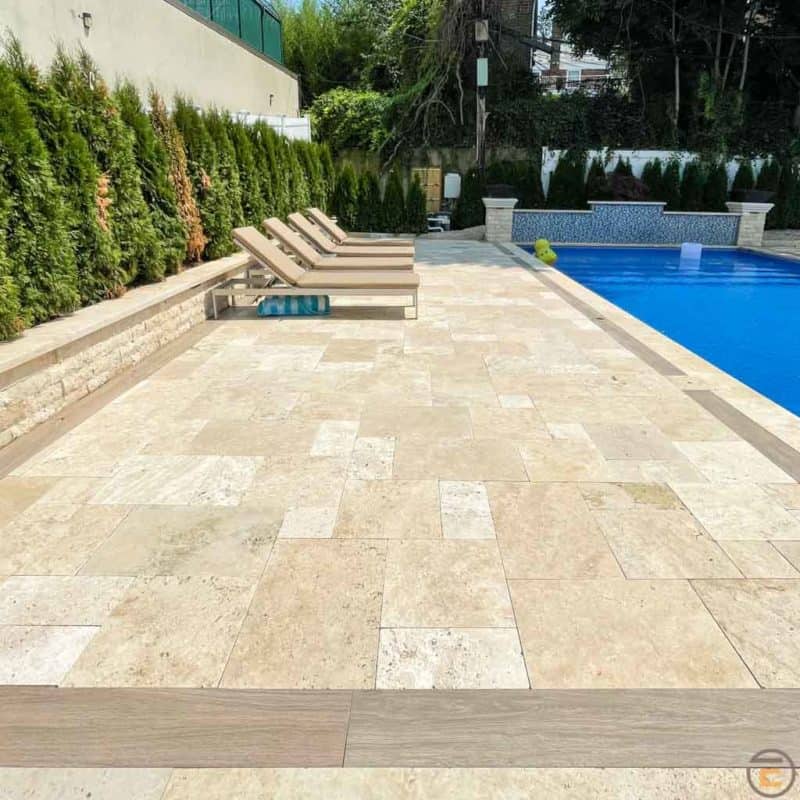 Outdoor Natural Stone Walnut Travertine Pavers - NT Pavers
