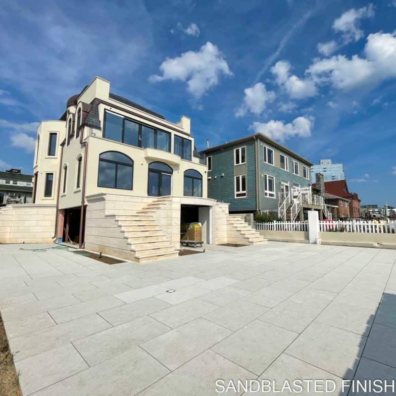 Outdoor Olive Garden Sandblasted Limestone - NT Pavers