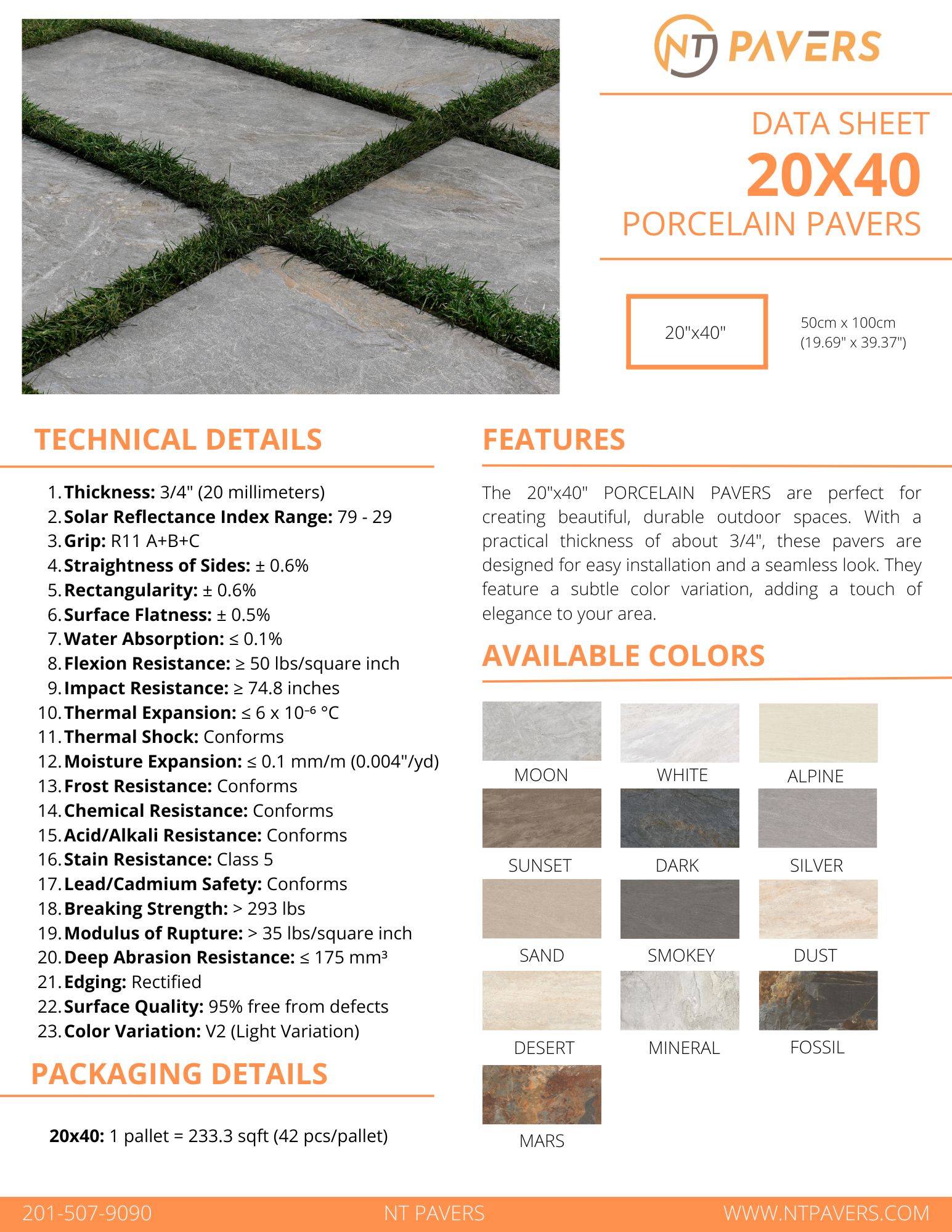 Premium 20x40 White Porcelain Pavers - NT Pavers