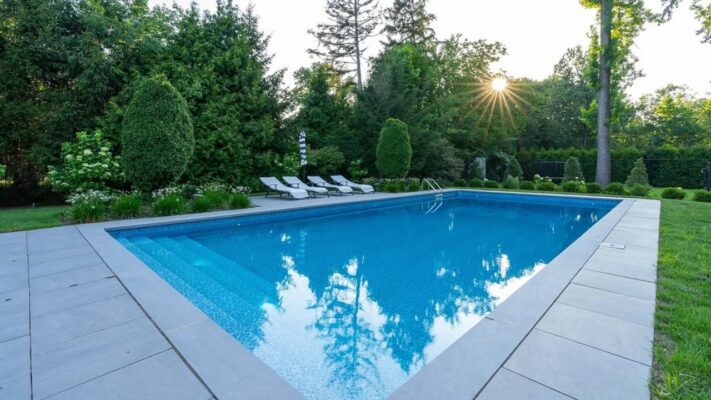 12 Modern Pool Waterline Tile Ideas: Glass, Stone and Porcelain