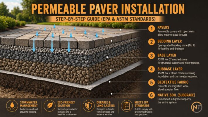 Permeable Pavers Installation: Step-by-Step Guide(EPA & ASTM)
